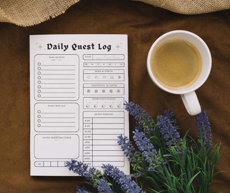 ADHD Planner Printable | Fantasy-themed Digital To-do List & Chore ...