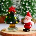 1.25 Tall Handmade Glass Micro Miniature Santa Figurine, Standing Santa ...