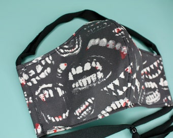 Funny Mouth Teeth Face Mask Face Masks Cover Your Face People - Etsy