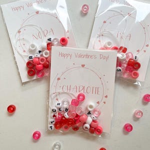 Valentine's Friendship Bracelet DIY Kit: Glitter Beads, Alphabet Beads ...