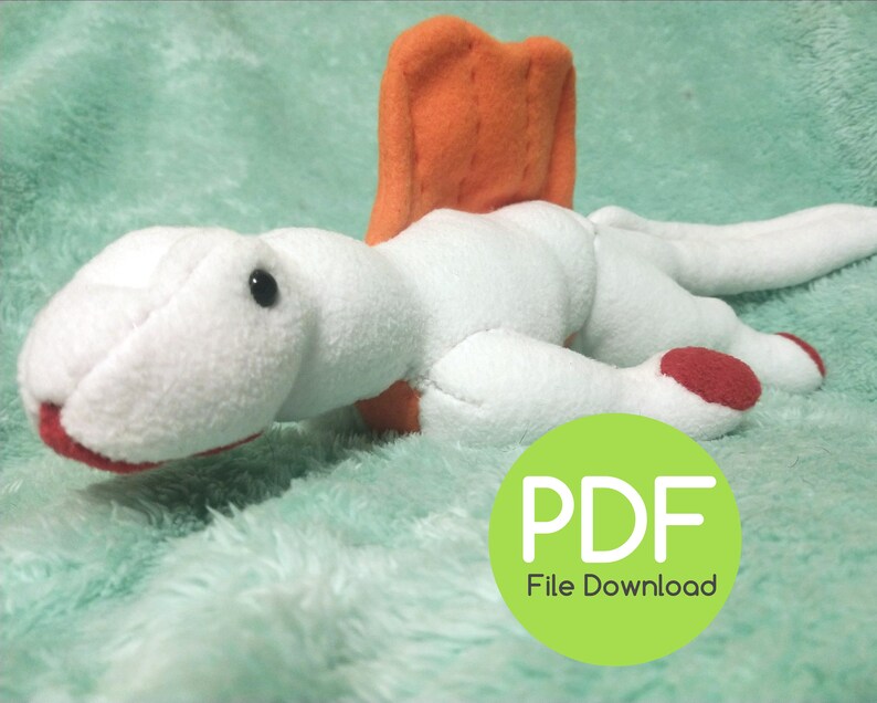 Dinosaur Plush Sewing Patterns: Spinosaurus, Raptor, Parasaur (PDF File ...