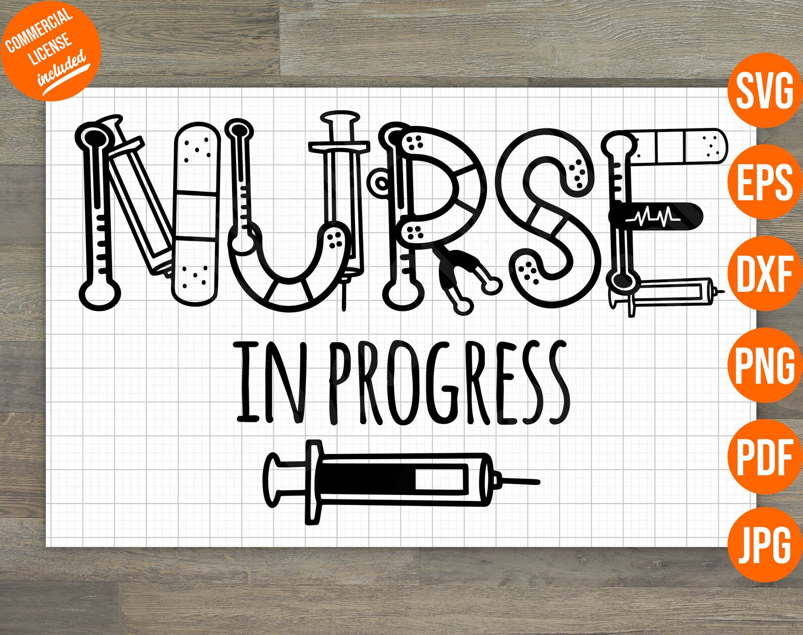 Nursing Student SVG Nurse In Progress SVG Cut File Shirt | Etsy