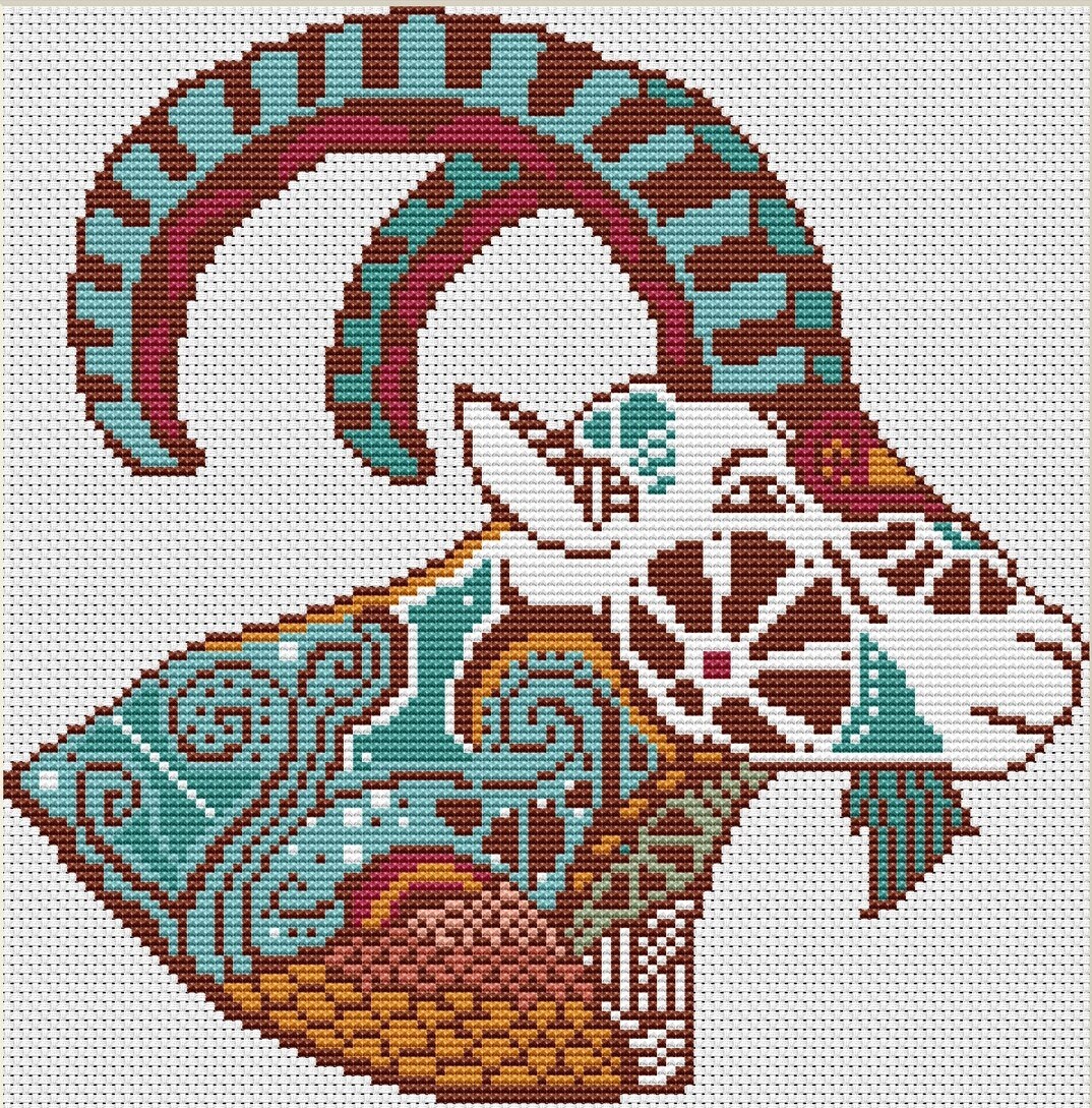 CAPRICORN ZODIAC Cross Stitch Pattern PDF Animals Embroidery | Etsy