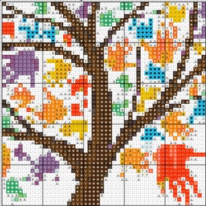 HAND TREE Cross Stitch Pattern PDF, Embroidery Cute Nursery Wall Decor ...