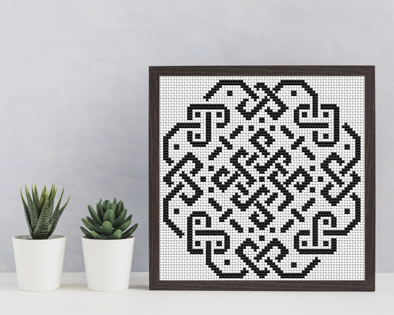DESIGN 1 Cross Stitch Pattern PDF, Modern Embroidery Wall Decor Chart ...