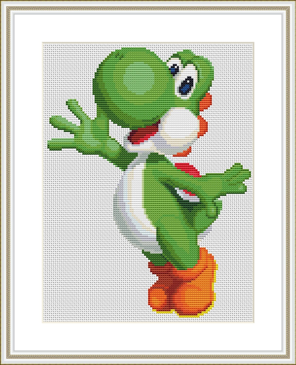YOSHI Cross Stitch Pattern PDF Cute Embroidery Nursery Decor - Etsy