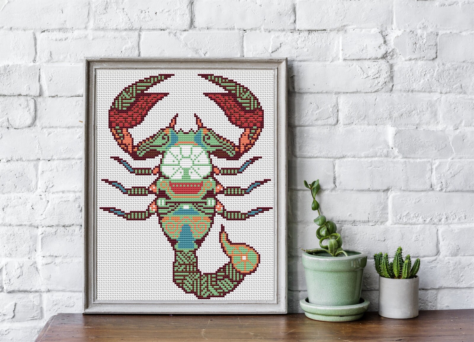 SCORPIO ZODIAC Cross Stitch Pattern PDF Modern Embroidery - Etsy