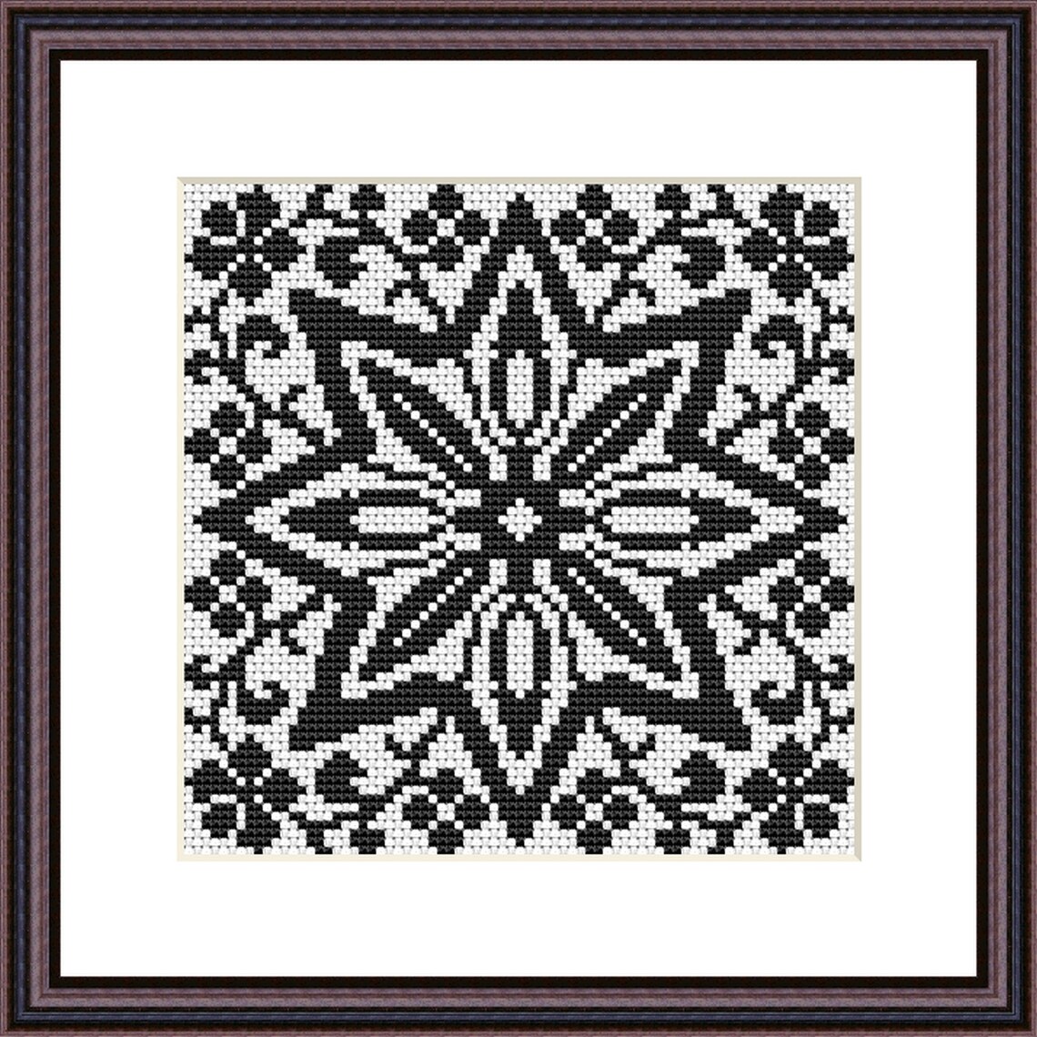 DESIGN 2 Cross Stitch Pattern PDF, Modern Embroidery Wall Decor Chart ...