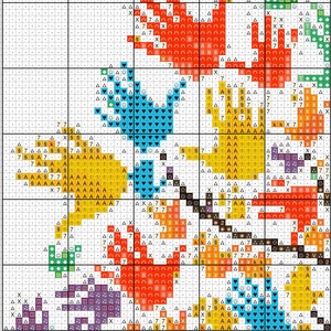 HAND TREE Cross Stitch Pattern PDF, Embroidery Cute Nursery Wall Decor ...