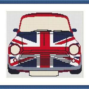 MINI COOPER Cross Stitch Pattern PDF, Cute Embroidery Nursery Wall ...