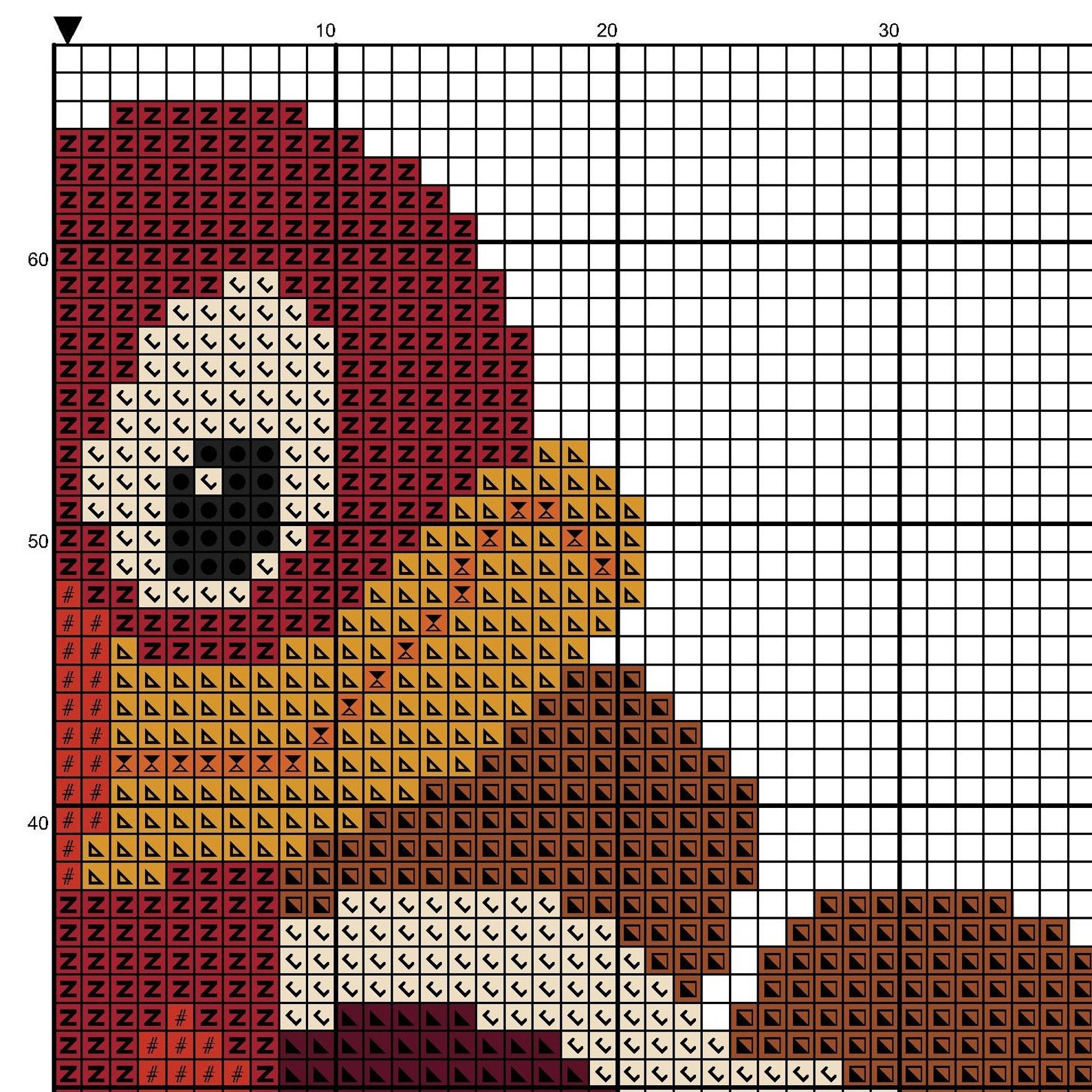 THANKSGIVING Turkey Cross Stitch Pattern PDF, Cute Nursery Wall Art ...