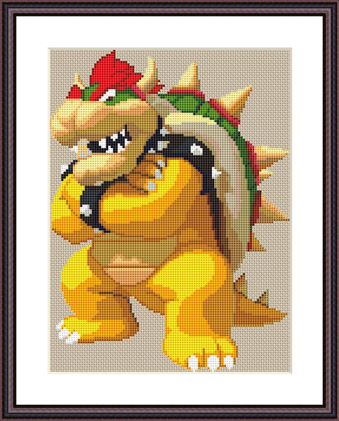 BOWSER Cross Stitch Pattern PDF Cute Embroidery Nursery | Etsy