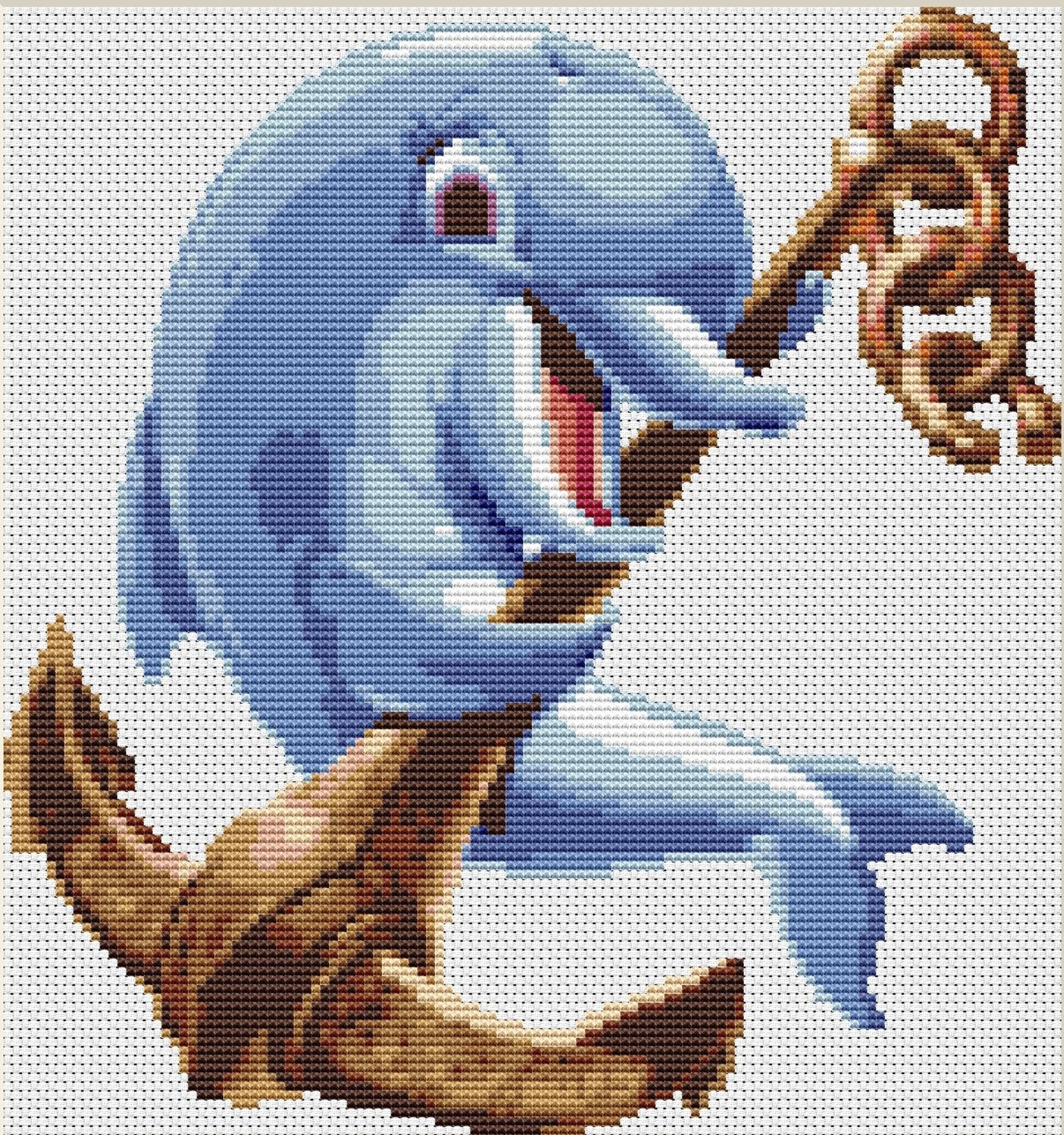 CUTE DOLPHIN Cross Stitch Pattern PDF Easy Embroidery Chart - Etsy