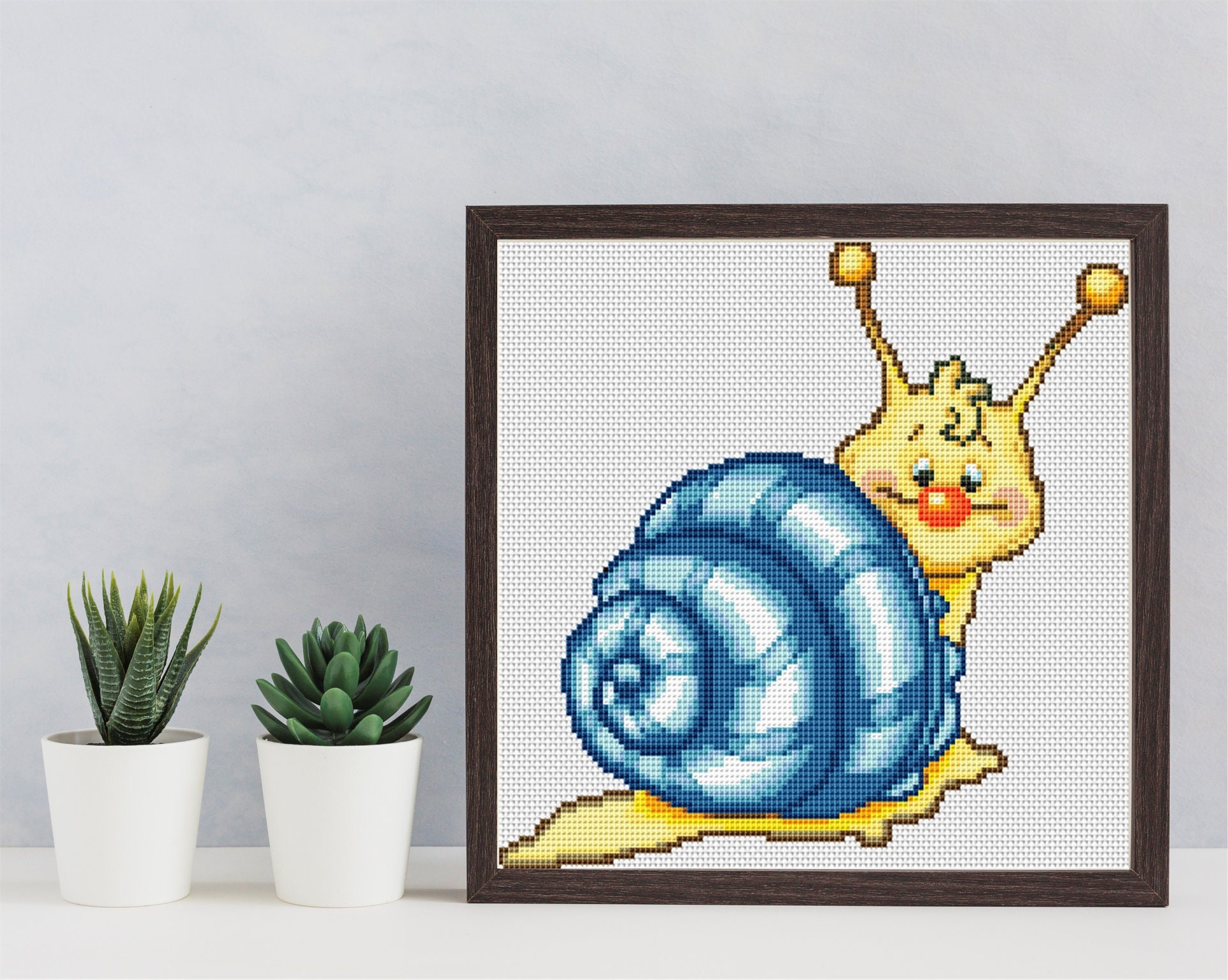 CUTE SNAIL Cross Stitch Pattern PDF Nursery Embroidery Wall | Etsy
