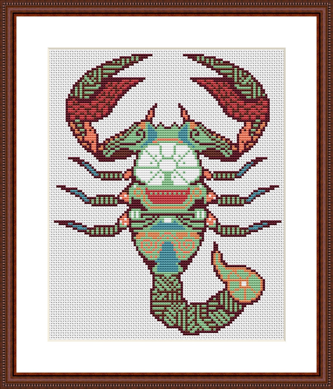 SCORPIO ZODIAC Cross Stitch Pattern PDF Modern Embroidery | Etsy