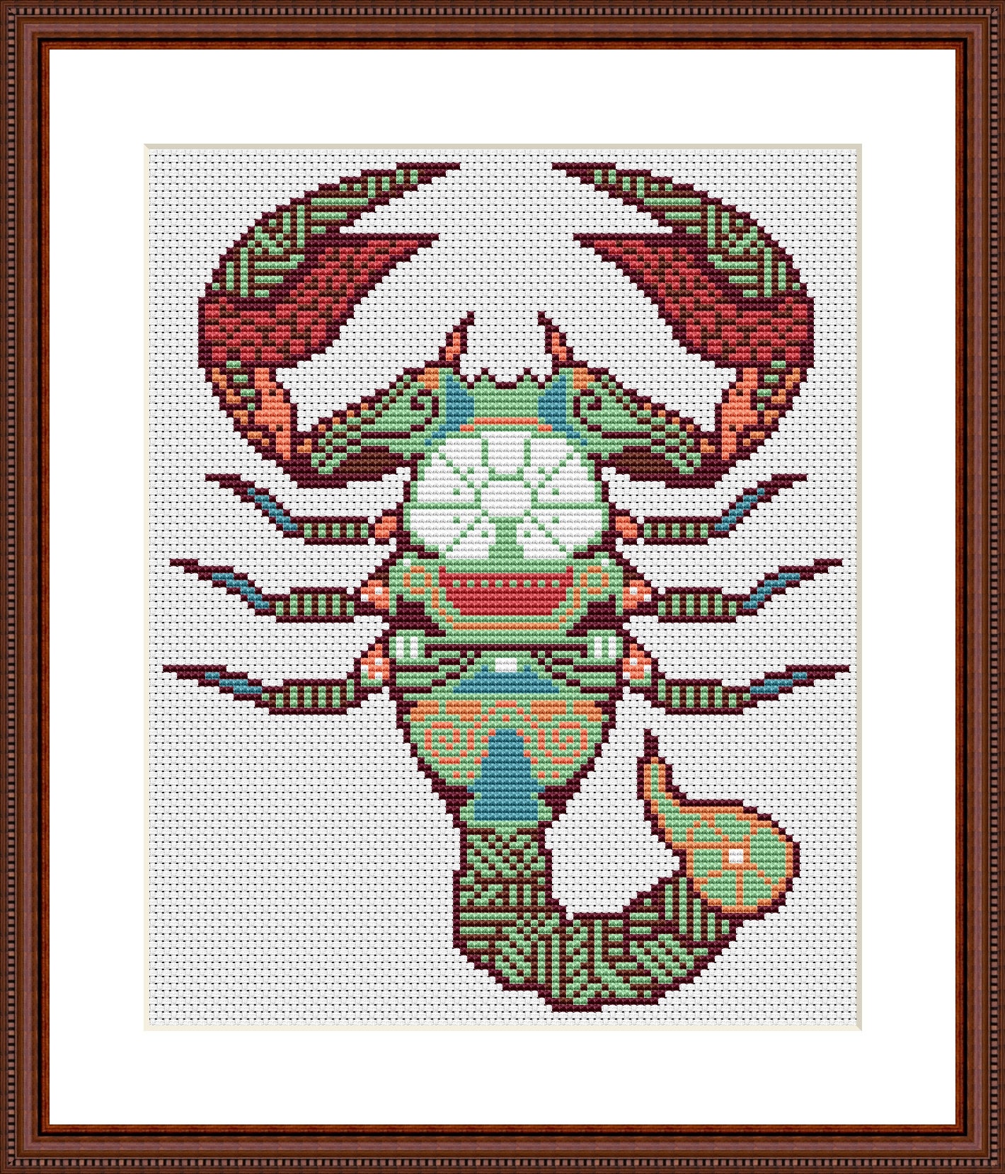 SCORPIO ZODIAC Cross Stitch Pattern PDF Modern Embroidery - Etsy