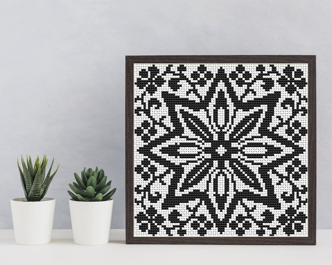 DESIGN 2 Cross Stitch Pattern PDF, Modern Embroidery Wall Decor Chart ...