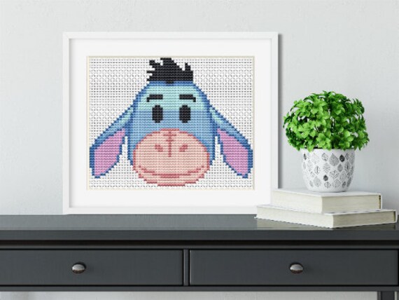 EEYORE EMOJI Easy Cross Stitch Pattern PDF Cute Nursery | Etsy