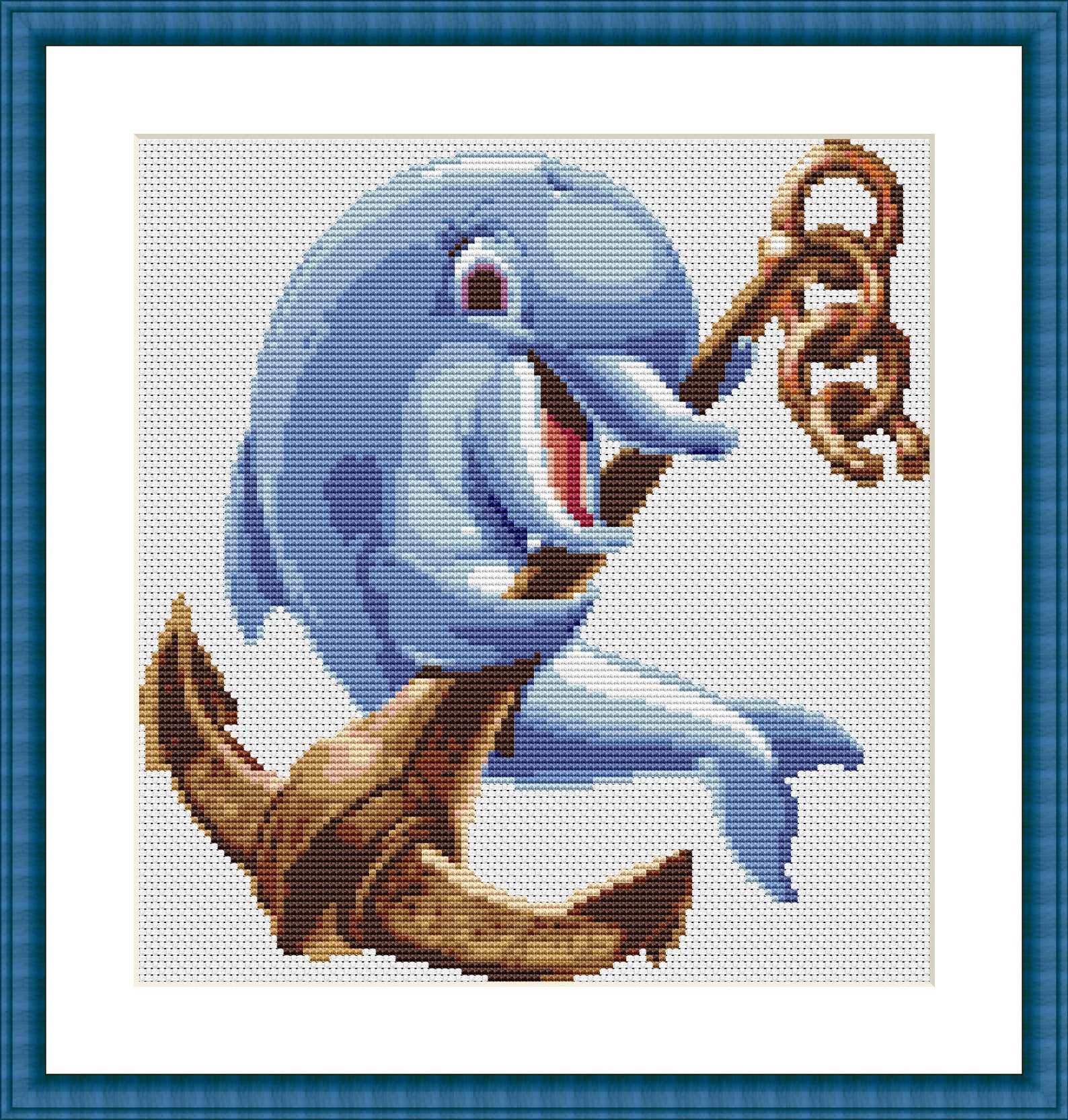 CUTE DOLPHIN Cross Stitch Pattern PDF Easy Embroidery Chart - Etsy