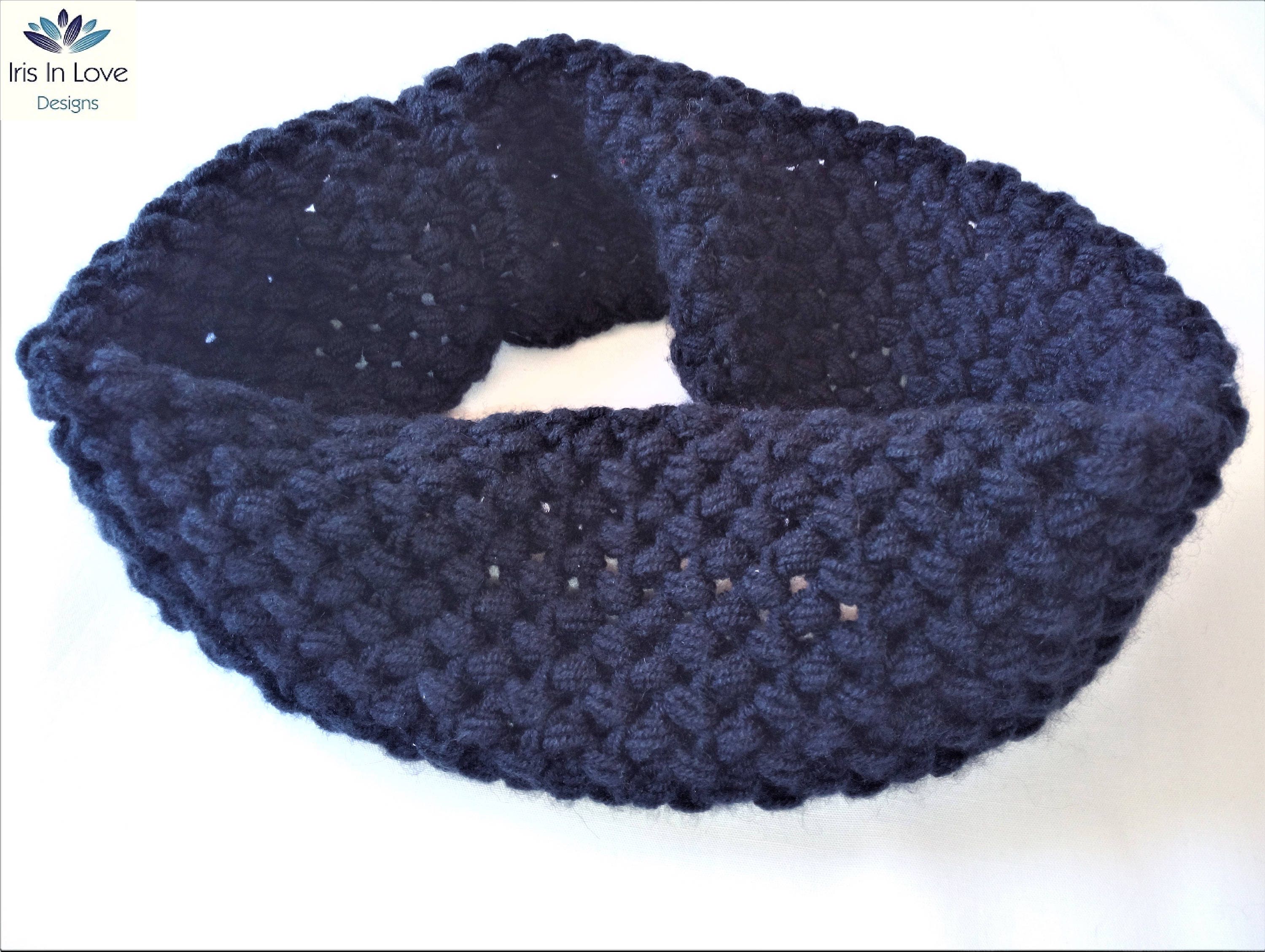 CONES Crochet Infinity Hooded Scarf, Chunky Yarn Beginner Crochet Cowl ...