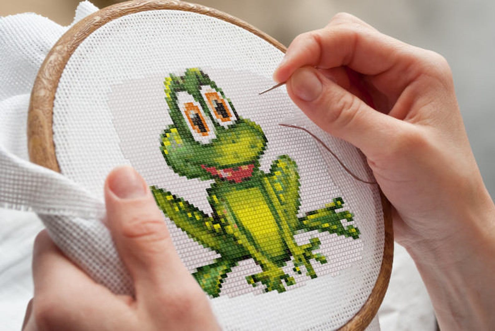 THE FROG Cross Stitch Pattern PDF Modern Embroidery Chart - Etsy