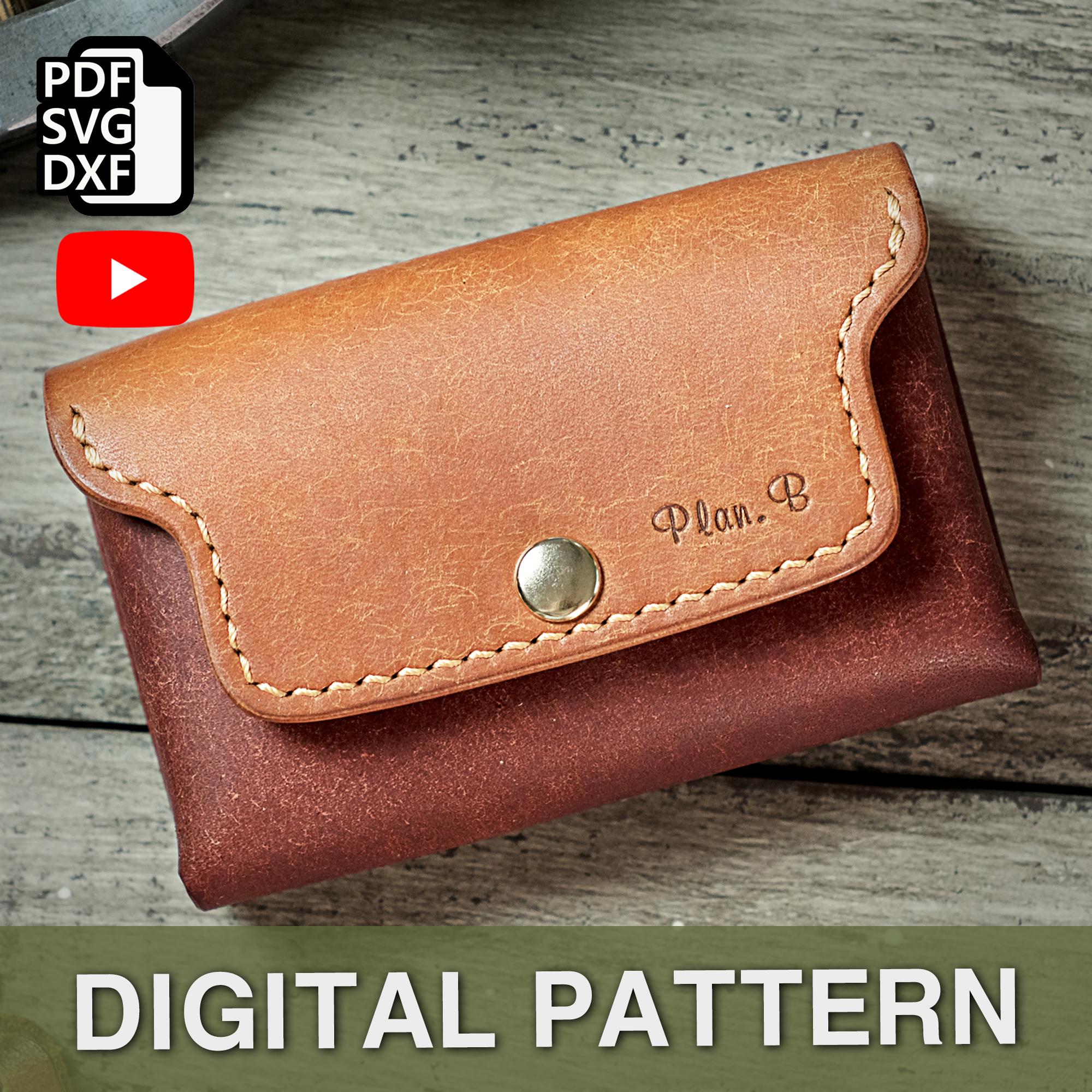 Leathercraft Wallet Pattern: Compact Design (PDF, DXF, SVG) - Etsy