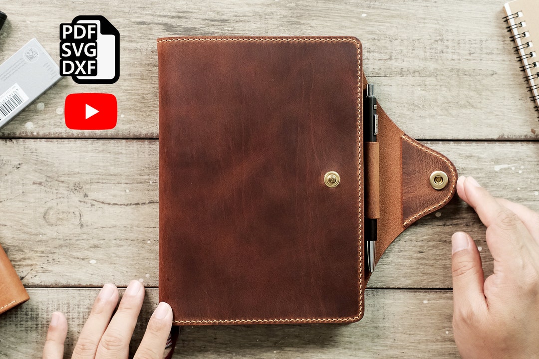 Notebook Leather Cover A5, PDF Pattern, Journal Leather Cover ...