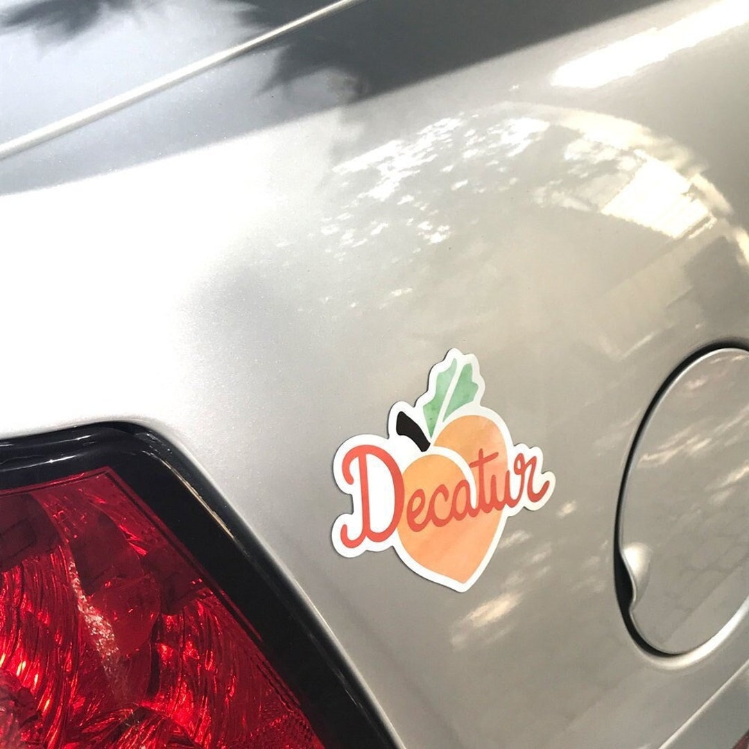 Decatur Georgia Car Magnet, Decatur Peach Magnet, Atlanta Neighborhood ...