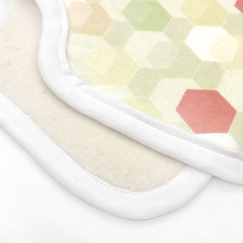 Geometric Burp Cloth Hexagon Baby Gift Green Burp Cloth - Etsy