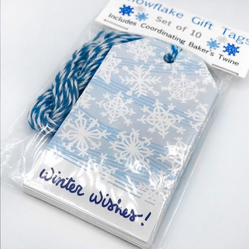 Snowflake Present Tags, Paper Gift Tags, Winter Gift Tags, Hanukkah ...