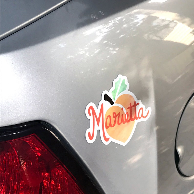 Marietta Georgia Car Magnet Marietta Peach Magnet Marietta Georgia Gift ...