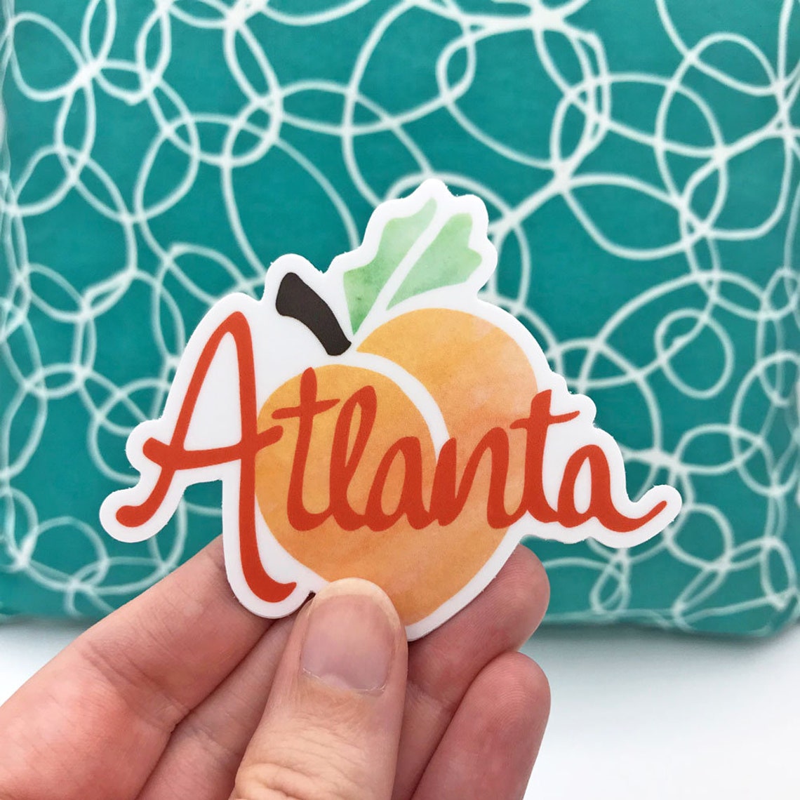 Atlanta Sticker Atlanta Peach Sticker Vinyl Sticker Laptop - Etsy
