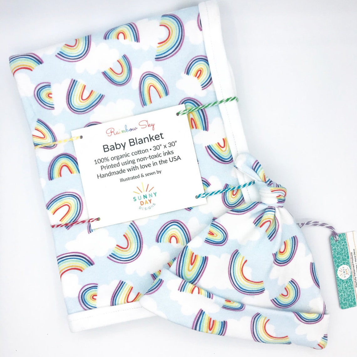 Rainbow Baby Gift Rainbow Baby Blanket Rainbow Newborn Hat - Etsy