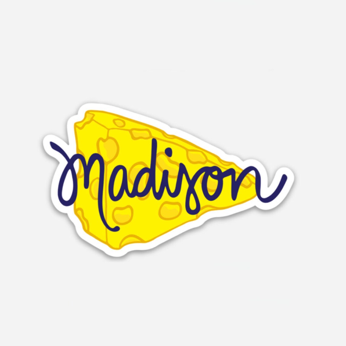 Madison Cheese Sticker - Madison Wisconsin Sticker - Madison Vinyl ...