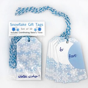 Snowflake Present Tags, Paper Gift Tags, Winter Gift Tags, Hanukkah ...