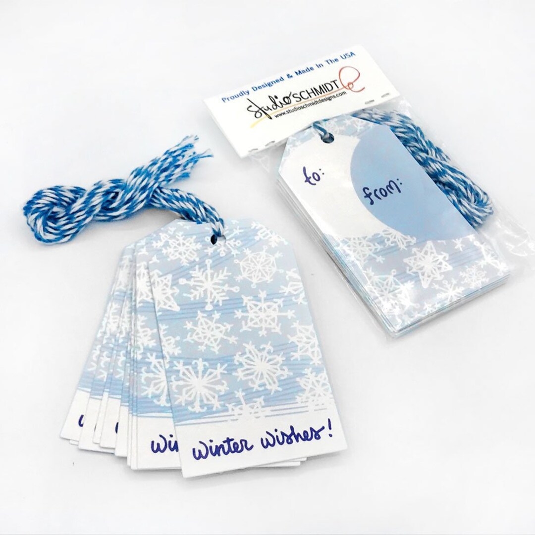 Snowflake Present Tags, Paper Gift Tags, Winter Gift Tags, Hanukkah ...