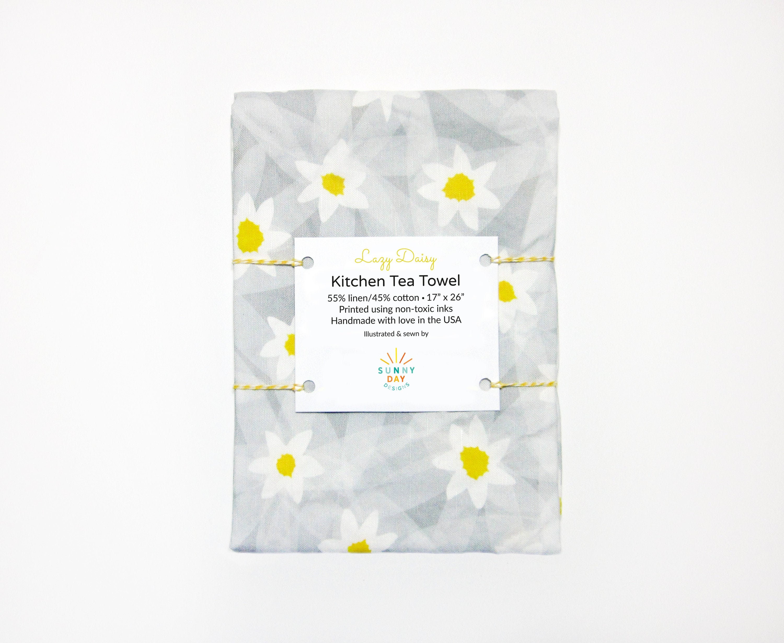 Daisy Tea Towel Daisy Decor Kitchen Abstract Floral Tea - Etsy