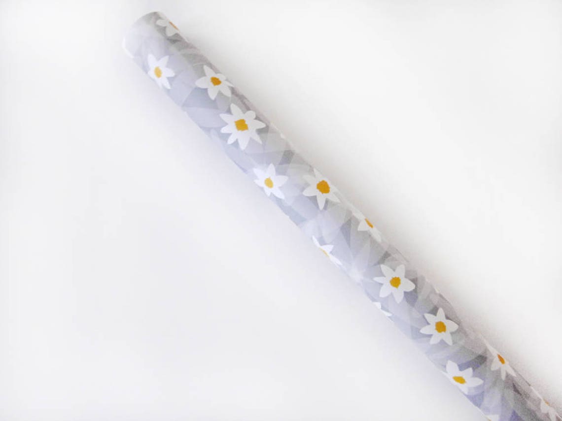 Daisy Wrapping Paper Roll Floral Gift Wrap Botanical Gift - Etsy