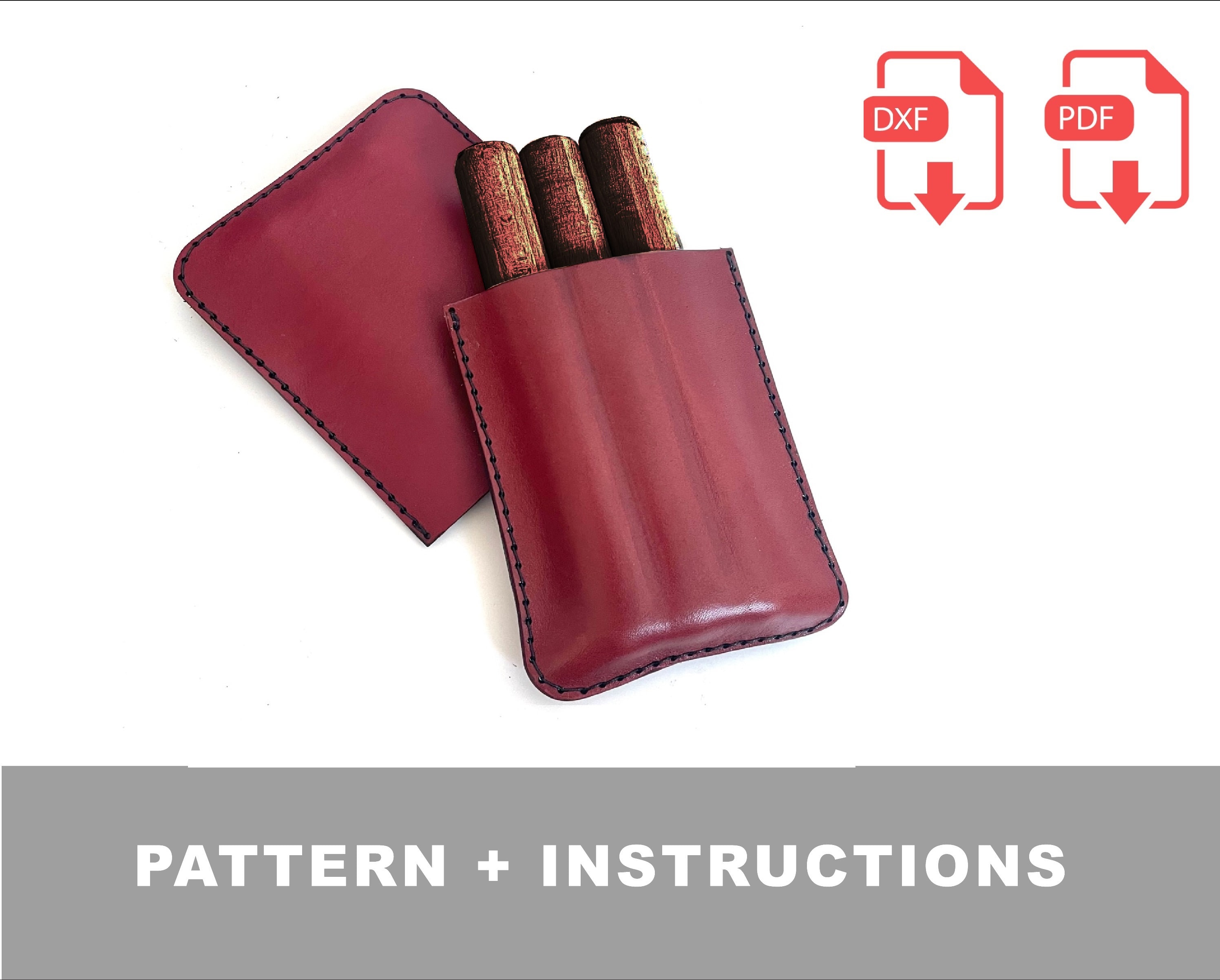 PDF Leather Cigar Case Pattern - Etsy
