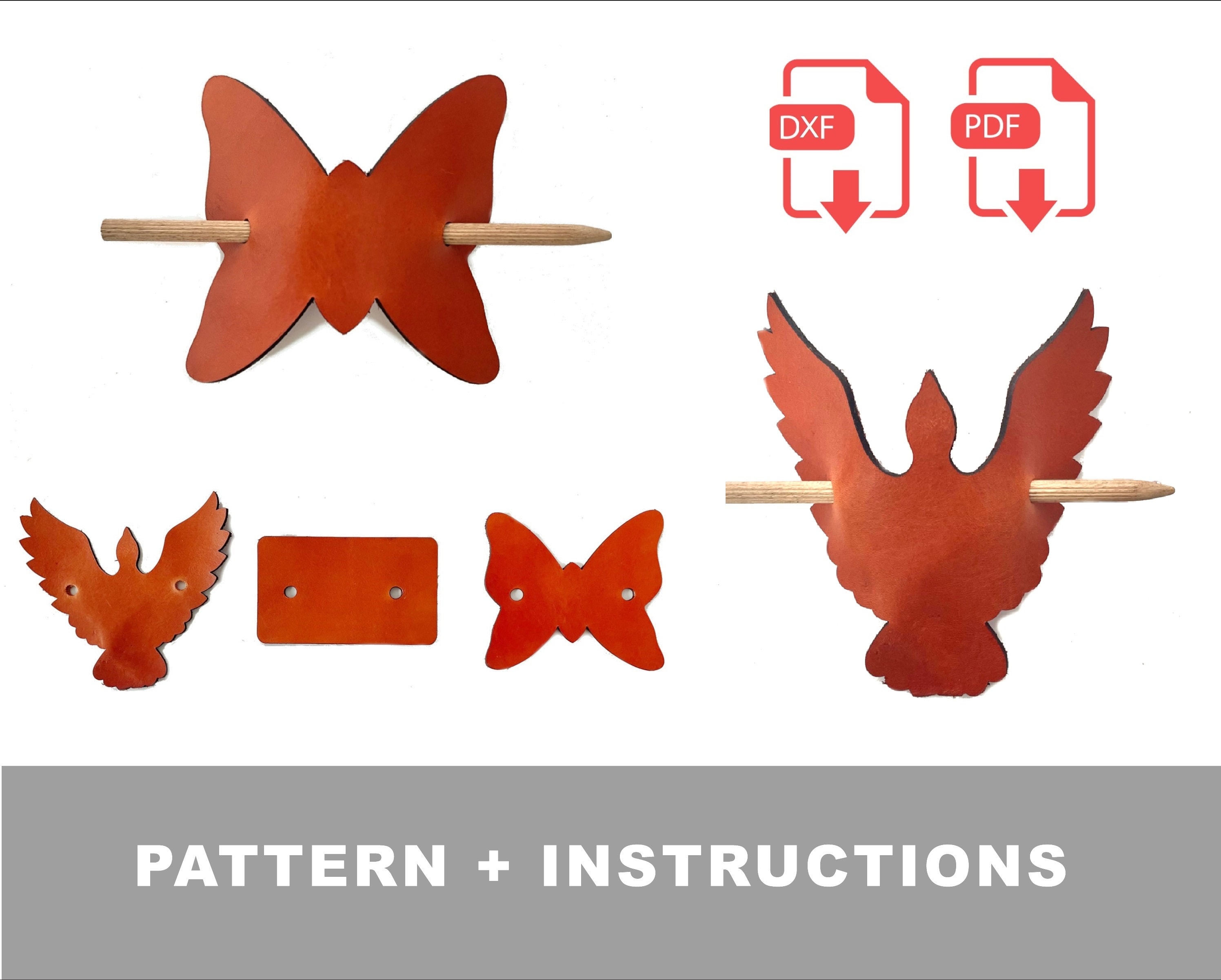 Leather Hair Barrette Pattern - Etsy