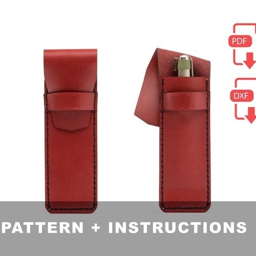 Leather Pen Case Pencil Case PDF Pattern DIY Valentine's | Etsy UK