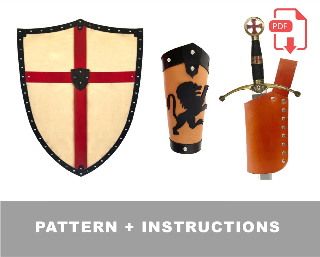 Crusader Shield, Arm Bracers and Sword Holder Pattern - Etsy