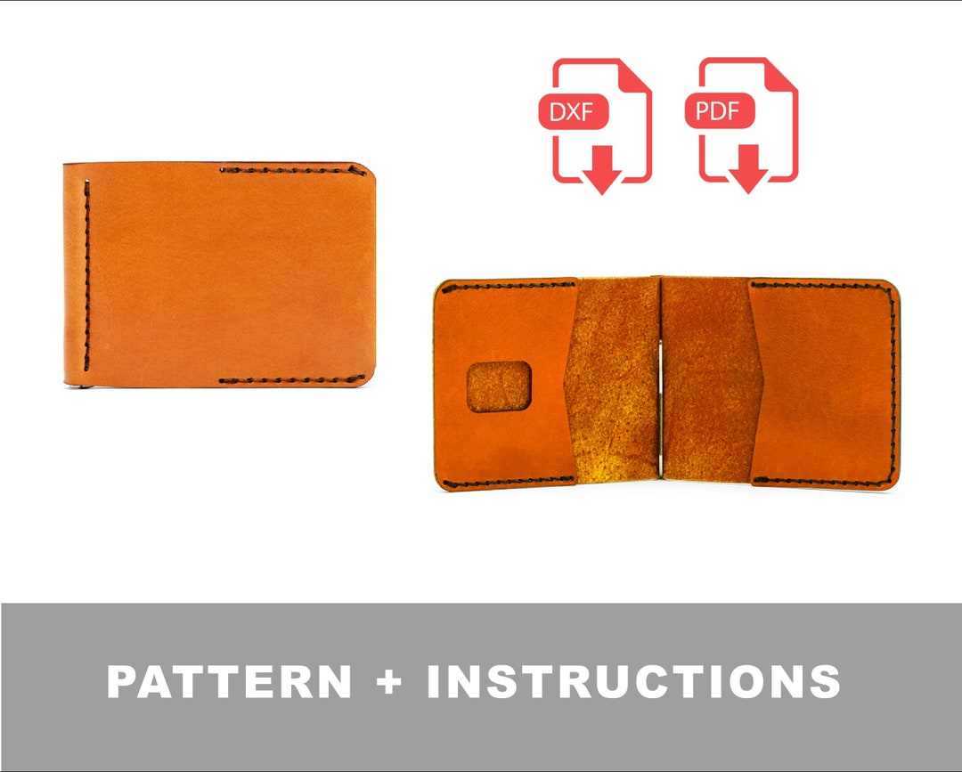 Laser and PDF Leather Spring Money Clip Wallet Pattern - Etsy