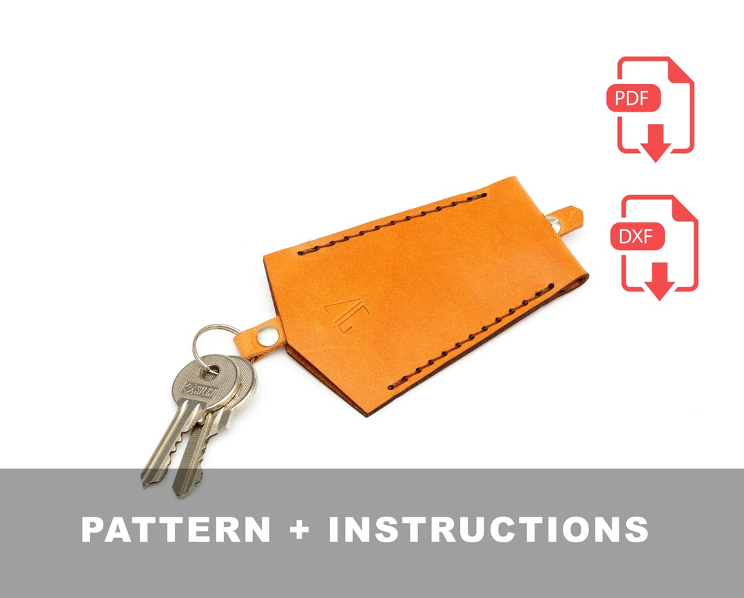 Laser and PDF Leather Key Case Pattern - Etsy