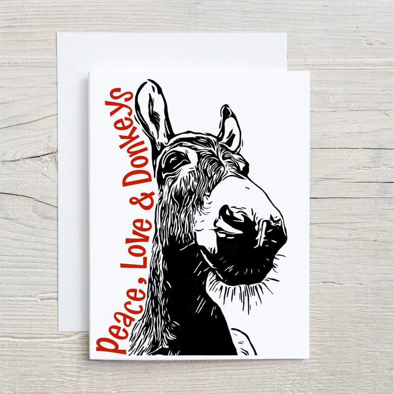 Donkey Card - Etsy