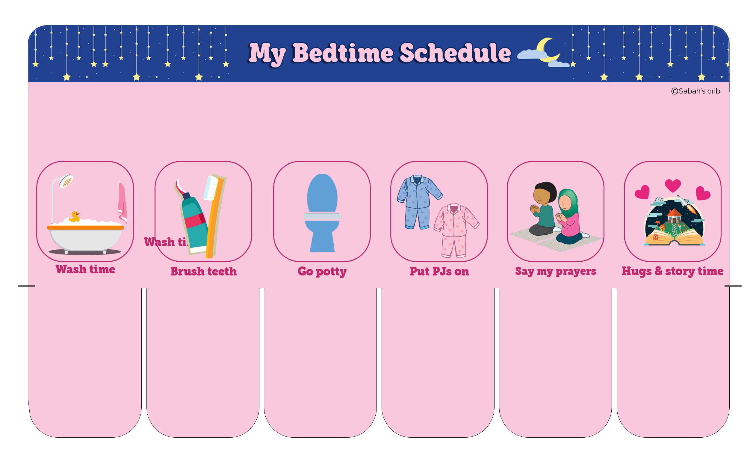 Bedtime Routine Chart-nursery Organizers - Etsy UK