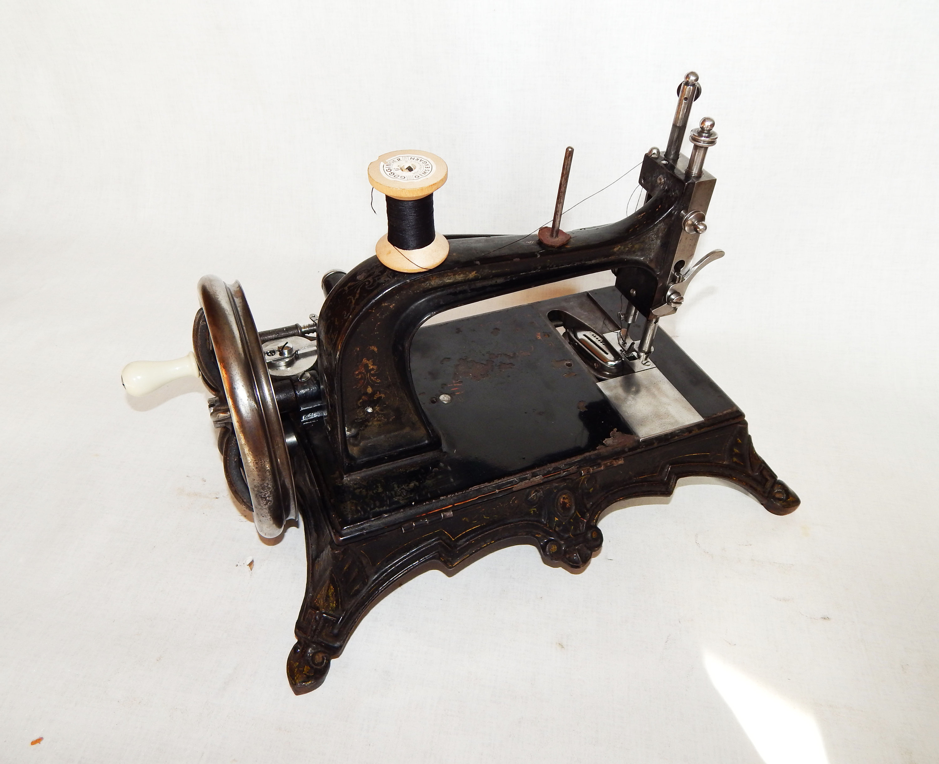 Antique Cast Iron German Made Handcrank Sewing Machine Early 1870's ...