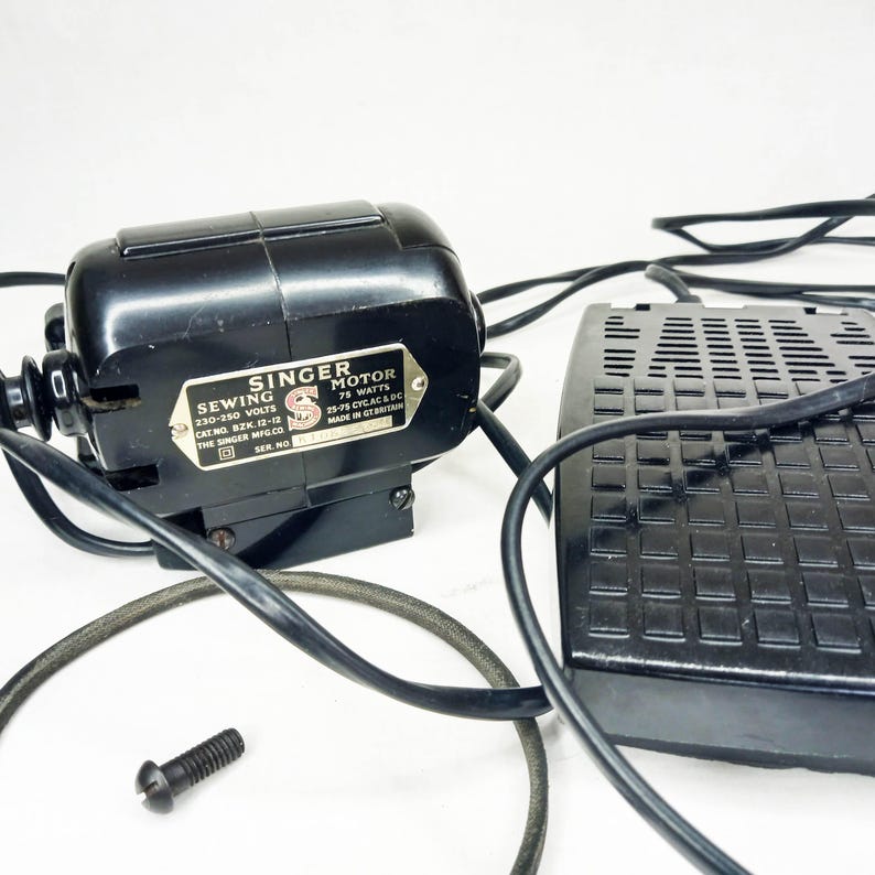 Singer Sewing Machine Motor BZK 12 12 With Foot Pedal Speed Controller ...