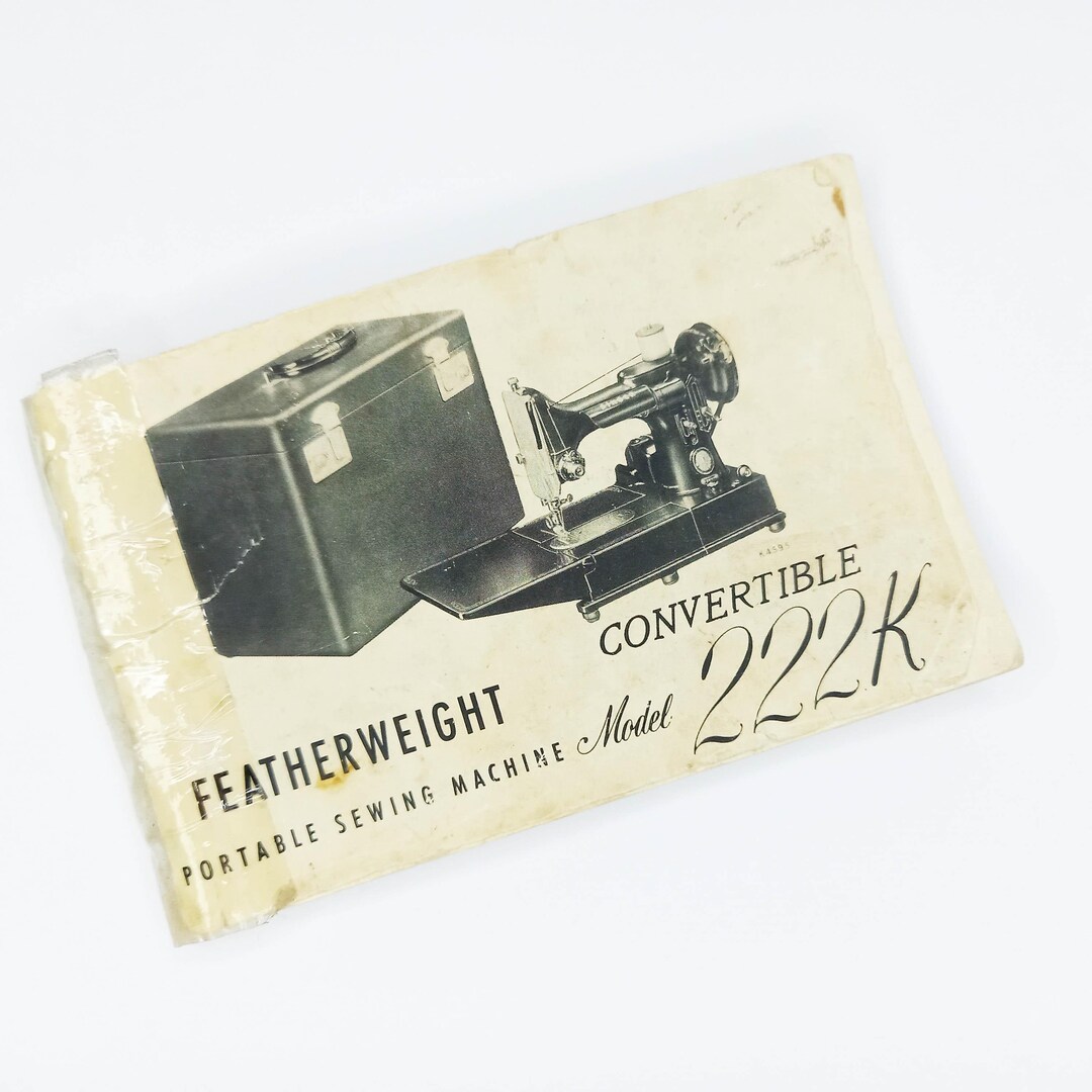 Singer 222k Featherweight Sewing Machine Service in English Vintage ...