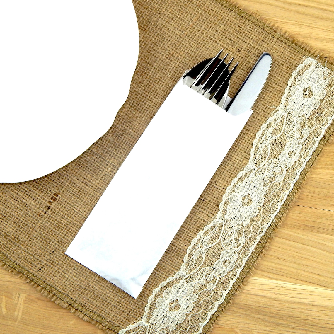 Kraft White Paper Silverware Bags Utensil Holders for Wedding Rehearsal ...